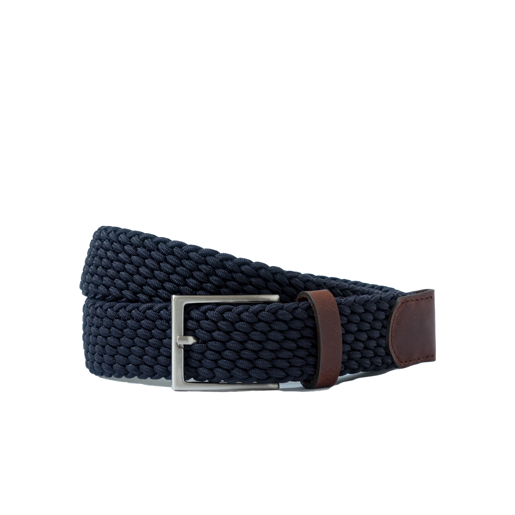 Cinturón trenzado elástico azul - Belgravia Madrid
